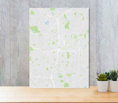 Atlanta City Georgia Color Map 5mm thick Plastic Poster Ready to Hang ...