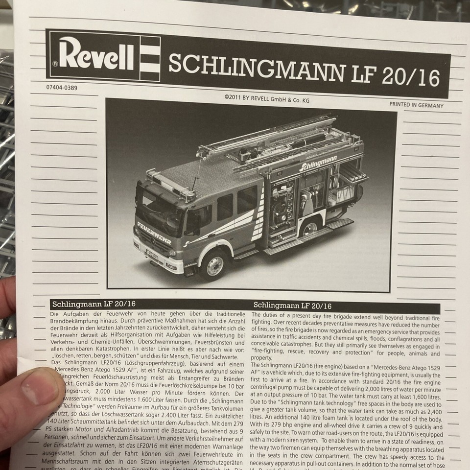 Revell Schlingmann LF20/16 Mercedes Benz Atego 1529 AF Kit# 07404 Open ...