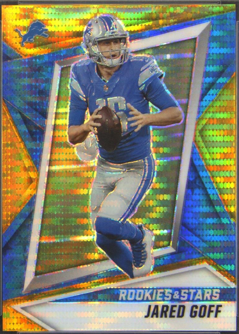 2021 Panini Rookies & Stars - Jared Goff #55 Gold Pulsar Prizm /15 for ...