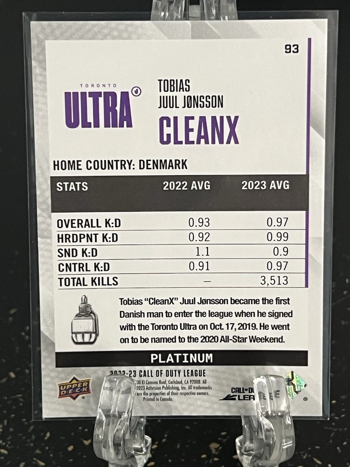 CLEANX--2022-23 CALL OF DUTY--PLATINUM PARALLEL VARIANT--FREE SHIPPING ...