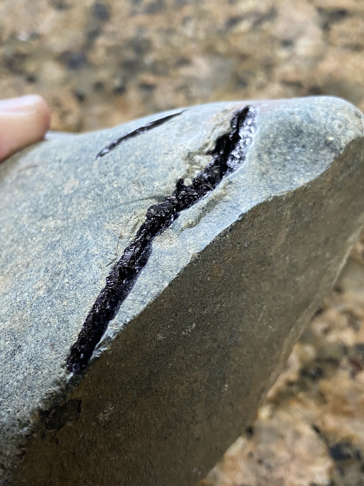 Vintage Natural Stone Rock Evil Smirk Smile Nautical Beach Paperweight ...