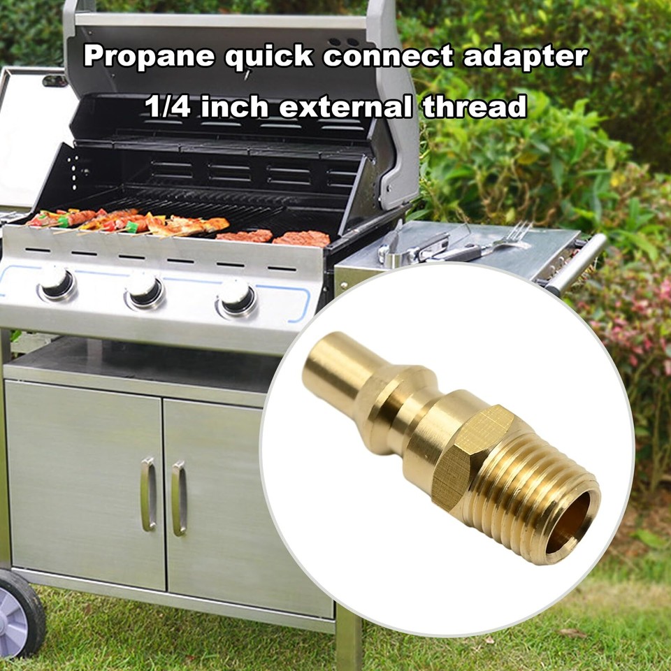 2pcs 1/4 Inch Male NPT Thread Propane Quick Connect Fitting Adapter ...
