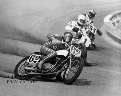 BSA 650 twin racer Gene Romero Billy Eves Syracuse Mile 1971 motorcycle ...