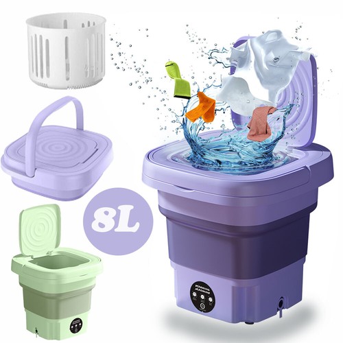 Small Portable Washing Machine Mini Washer Foldable Washer Spin Dryer ...