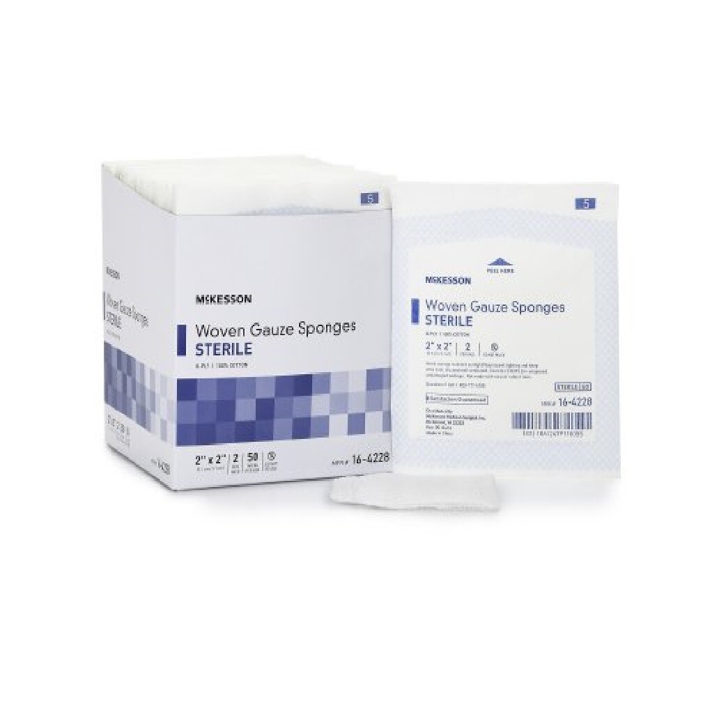Medi-Pak Performance Gauze Sponge Cotton Gauze 8-Ply 2 X 2 Inch, Pack ...