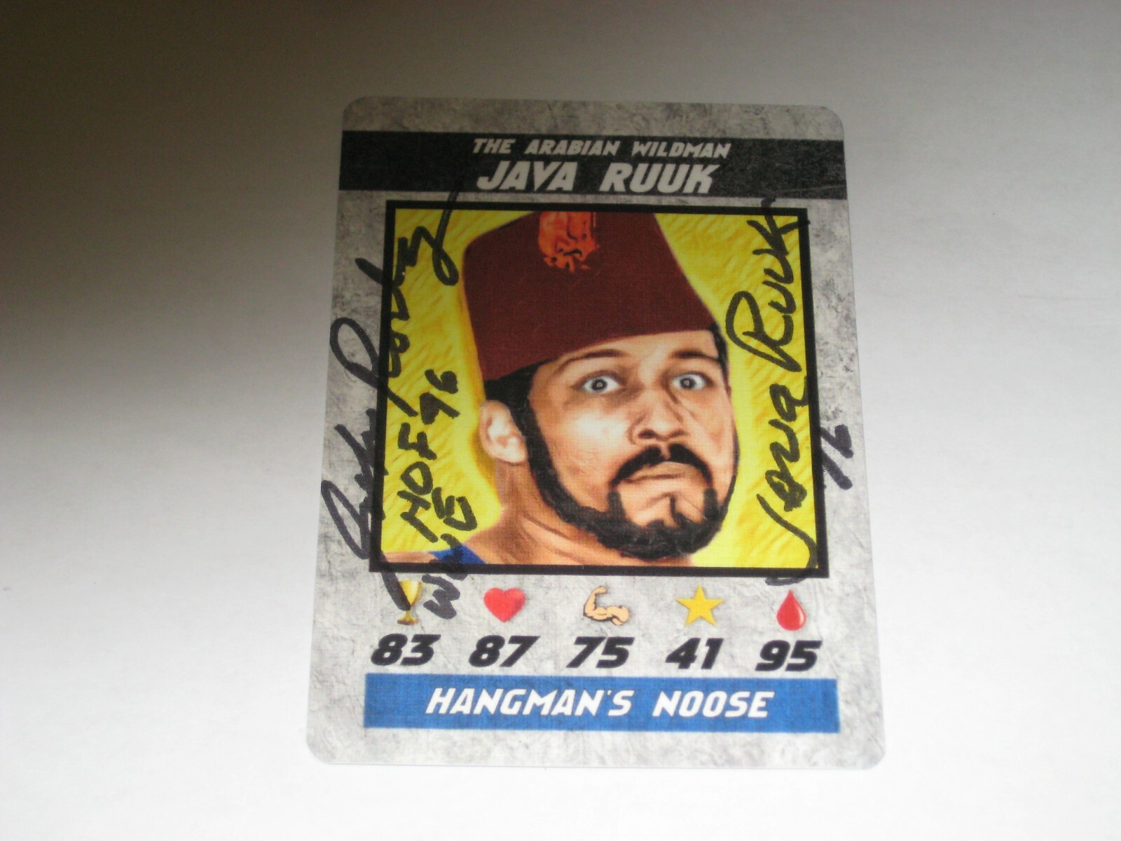 WWE HALL OF FAME JONNY RODZ JAVA RUUK VERY RARE SIGNED AUTOGRAPH CARD W ...