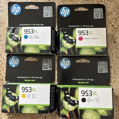 Genuine Original HP 953XL ink Cartridges, Black, Yellow,magenta And ...