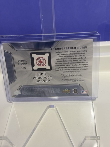 2001 Upper-Deck SPx DERNELL STENSON Prospect Jersey Autograph/Card #138 ‘52’ | eBay