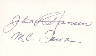 JOHN R. HANSEN - SIGNATURE(S) | eBay