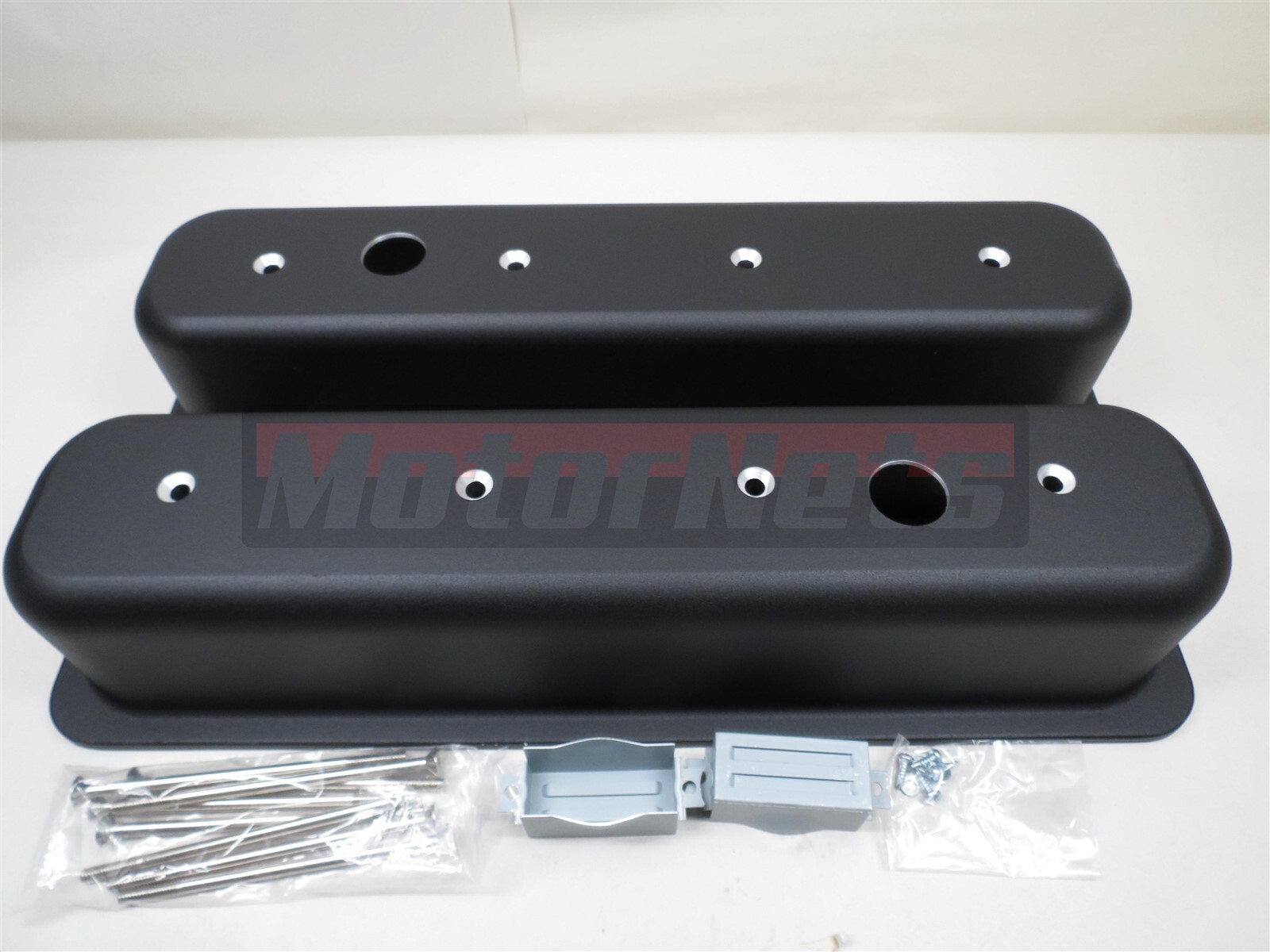 SBC Black Aluminum CenterBolt Valve Cover 305 350 Tall Vortec Small ...