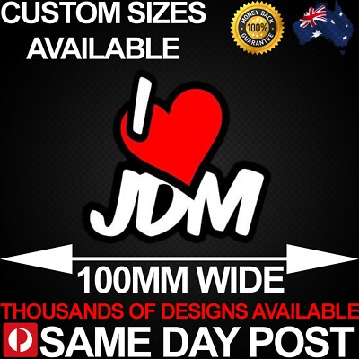 I HEART JDM 100mm Wide Vinyl Car Sticker Decal Funny Meme Cheap | eBay ...