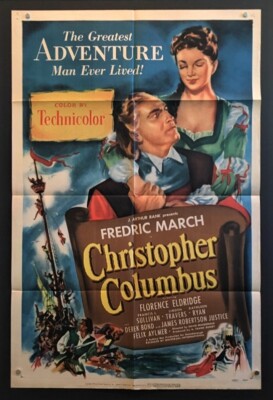 Christopher Columbus Original Movie Poster Frederick March *Hollywood ...