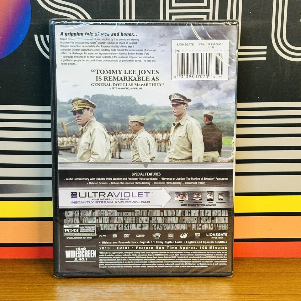 Emperor (DVD, 2012) Tommy Lee Jones as Douglas MacArthur WWII NEW ...