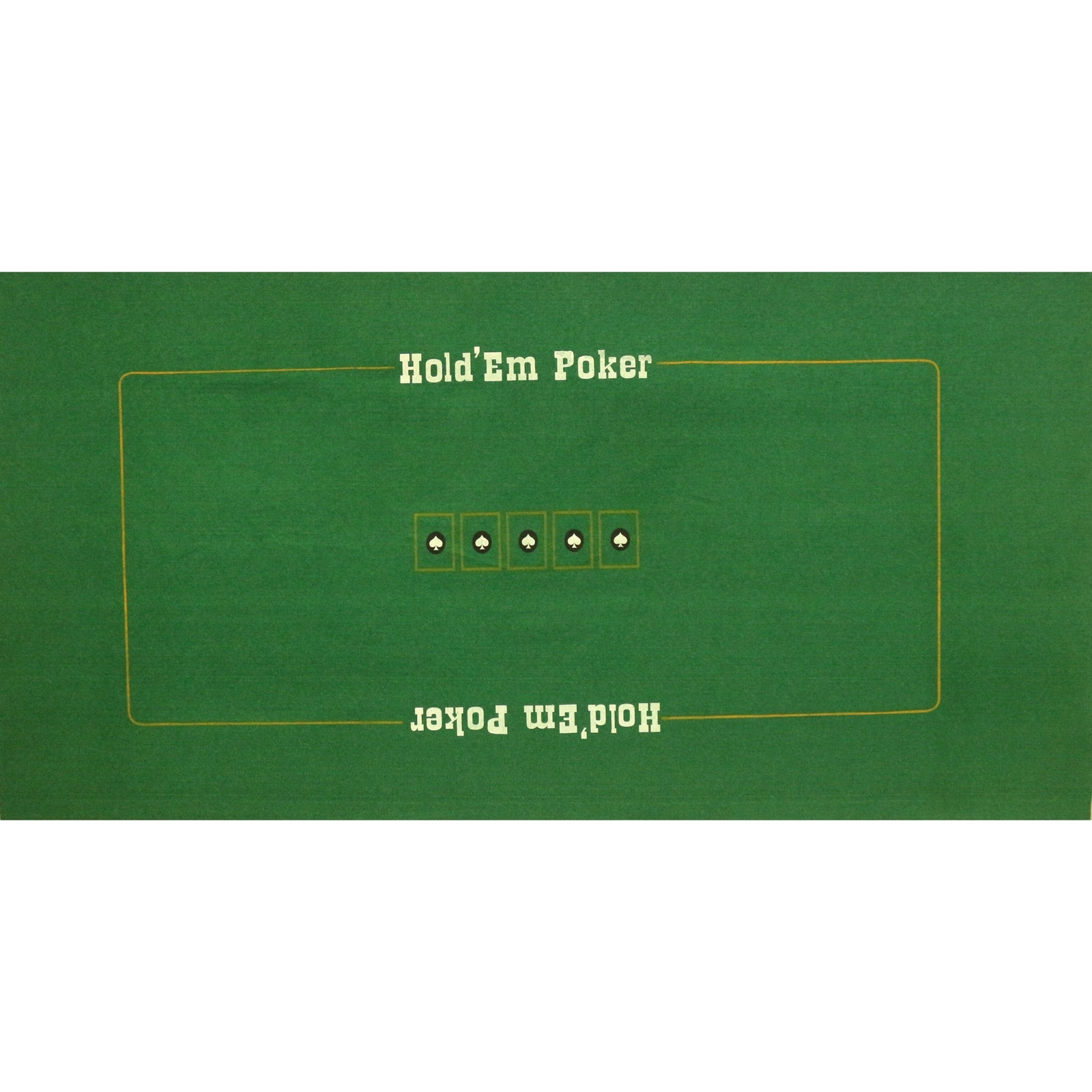 Texas Holdem Poker Felt Layout - 36" x 72" - Table Top Casino Game Mat ...