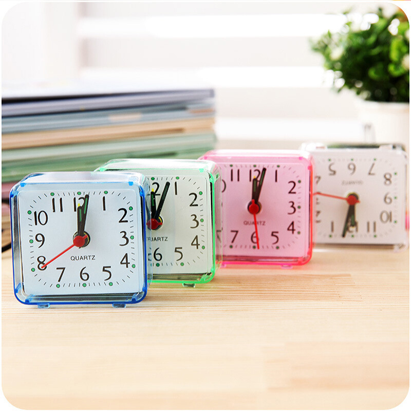 Cute Student Alarm Clock Square Bedside Compact Clock Desktop Decor ...