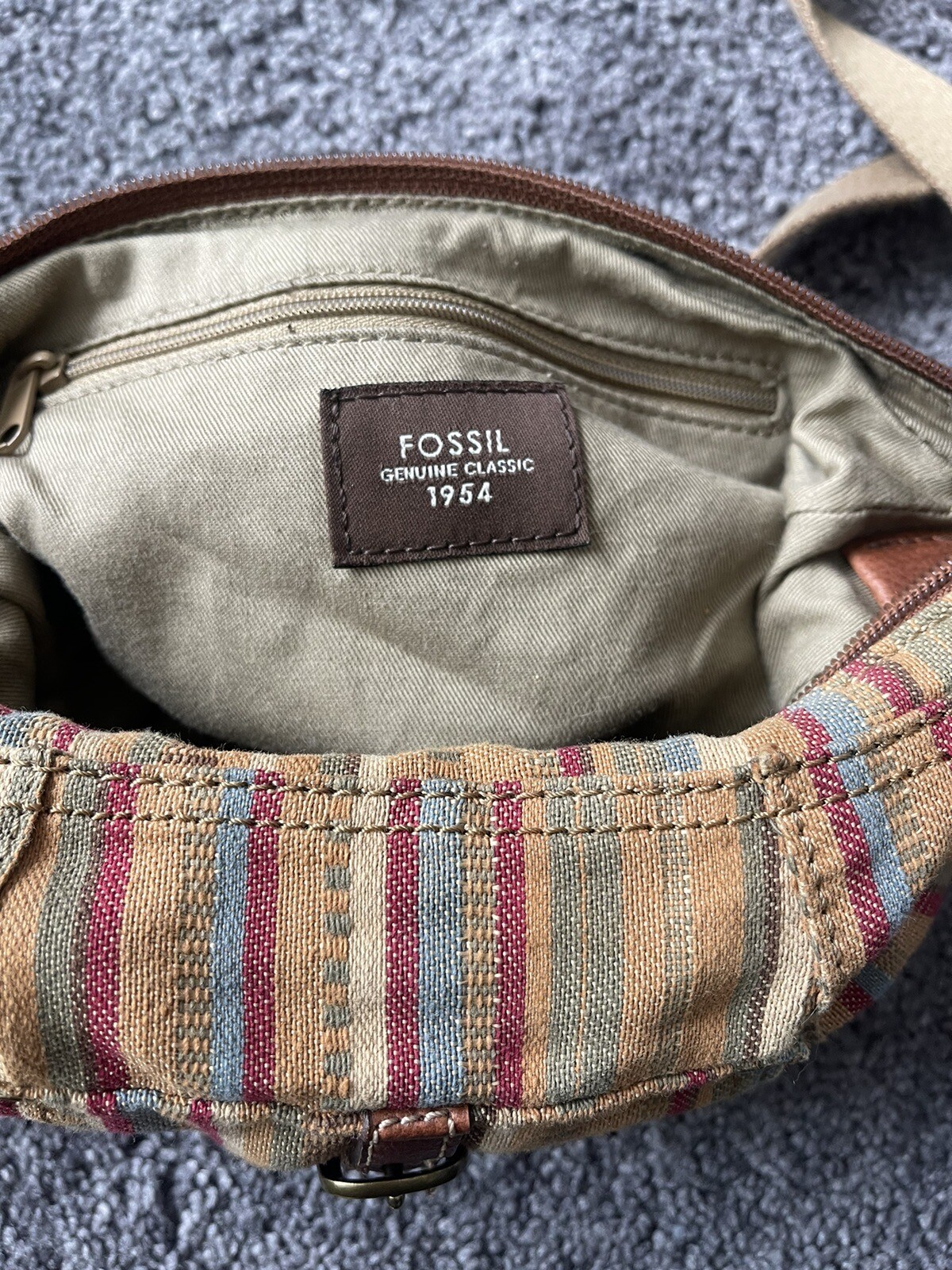 Fossil Vintage 1954 Fabric Crossbody Messenger Bag St… - Gem