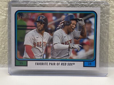 2022 Topps Heritage High Number Combo Cards #CC8 Rafael Devers/Xander ...