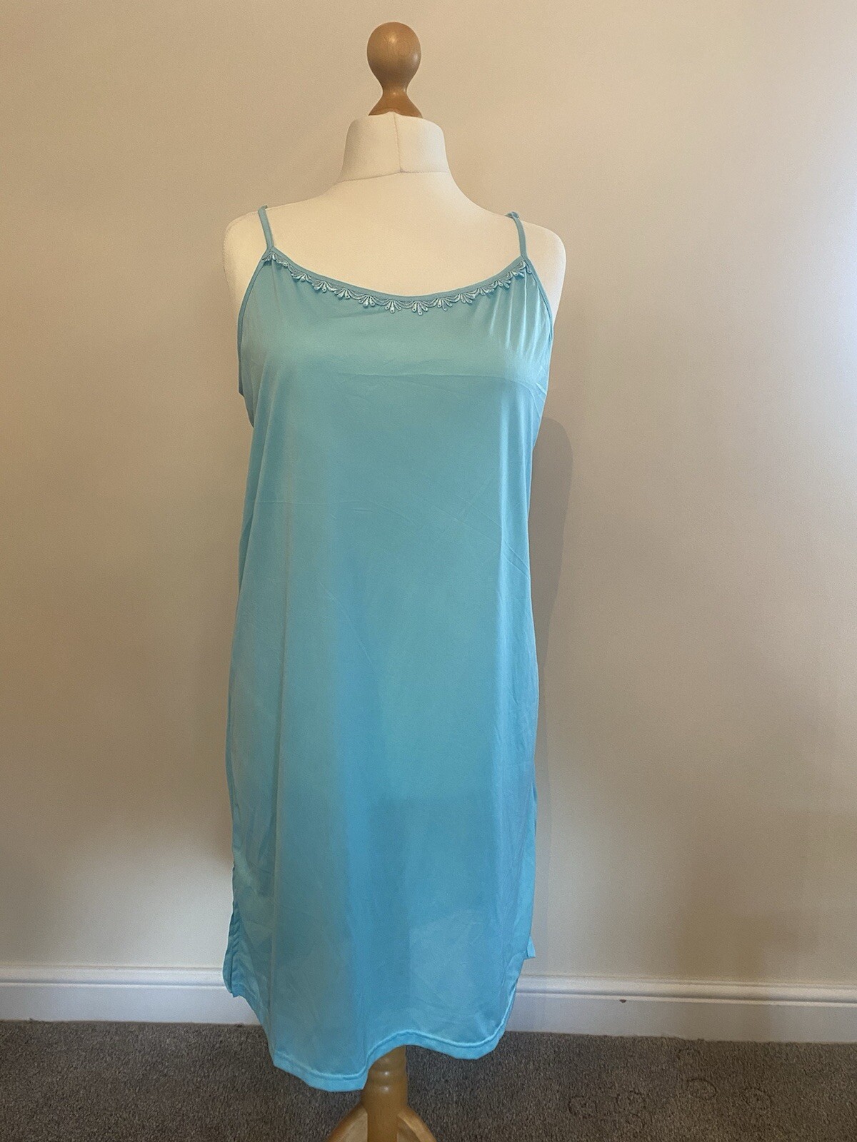 LADIES NIGHTIE ADJUSTABLE THIN STRAP STRETCH POLYESTER EXTRA LARGE | eBay