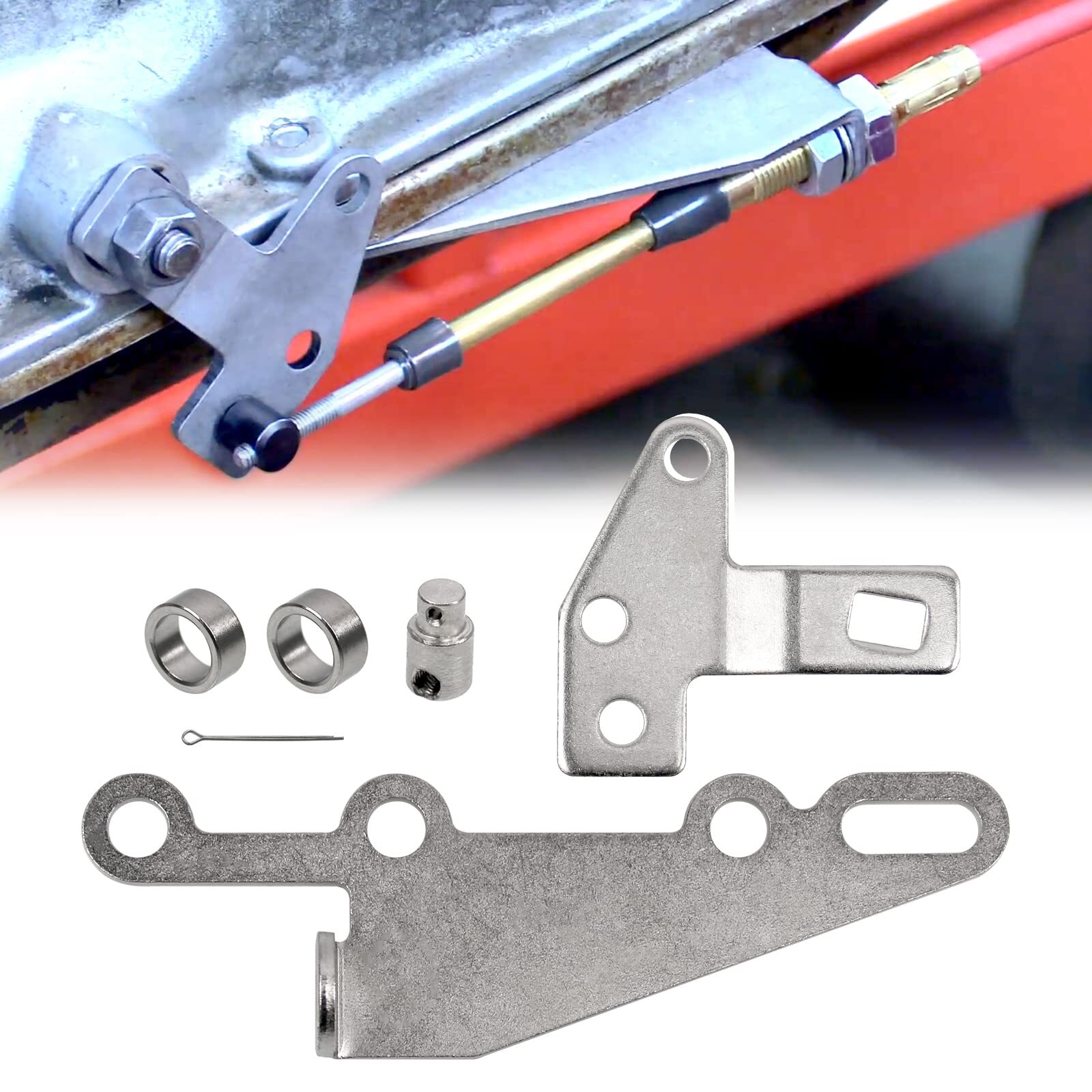 GM TH400 TH350 TH250 200-4R 700R4 Cable Bracket & Shift Lever Kit 35498 ...