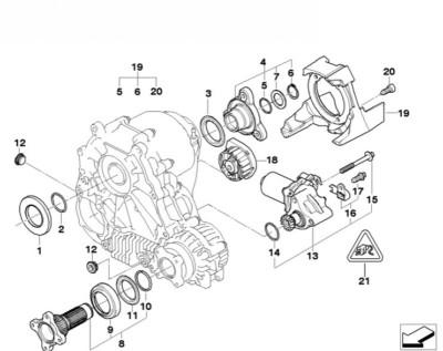 BMW E90 E91 E92 E93 E60 E61 Transfer Case ATC300 Seals Orings Plugs SET ...