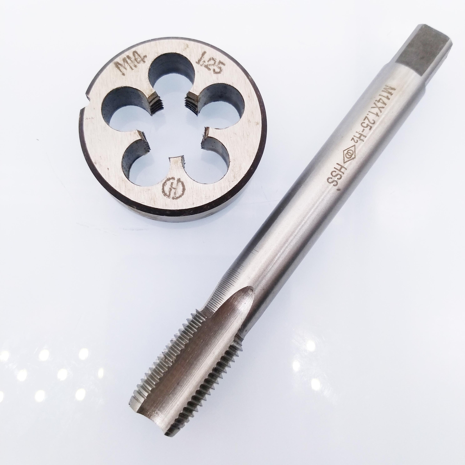 US Stock HSS M14 x 1.25mm Tap & M14 x 1.25mm Die Metric Thread Right ...