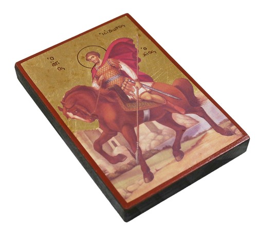 Greek Russian Orthodox Handmade Wooden Icon St. Isidore of Chios ...