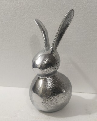 Metal Rabbits bunnies hare sculptures table top figurines 23 cm | eBay