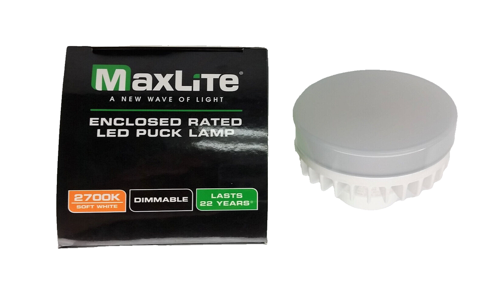 Maxlite 10W (60W Equal) GU24 2700K LED Puck Light Bulb replaces TCP ...