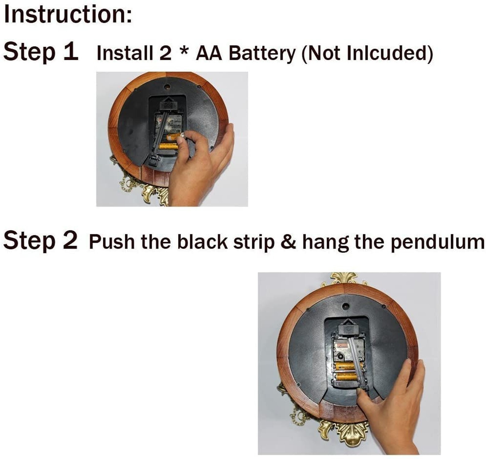 Aero Snail Dia 9-inch Retro Style Vintage Wood Indoor Wall Clock with ...