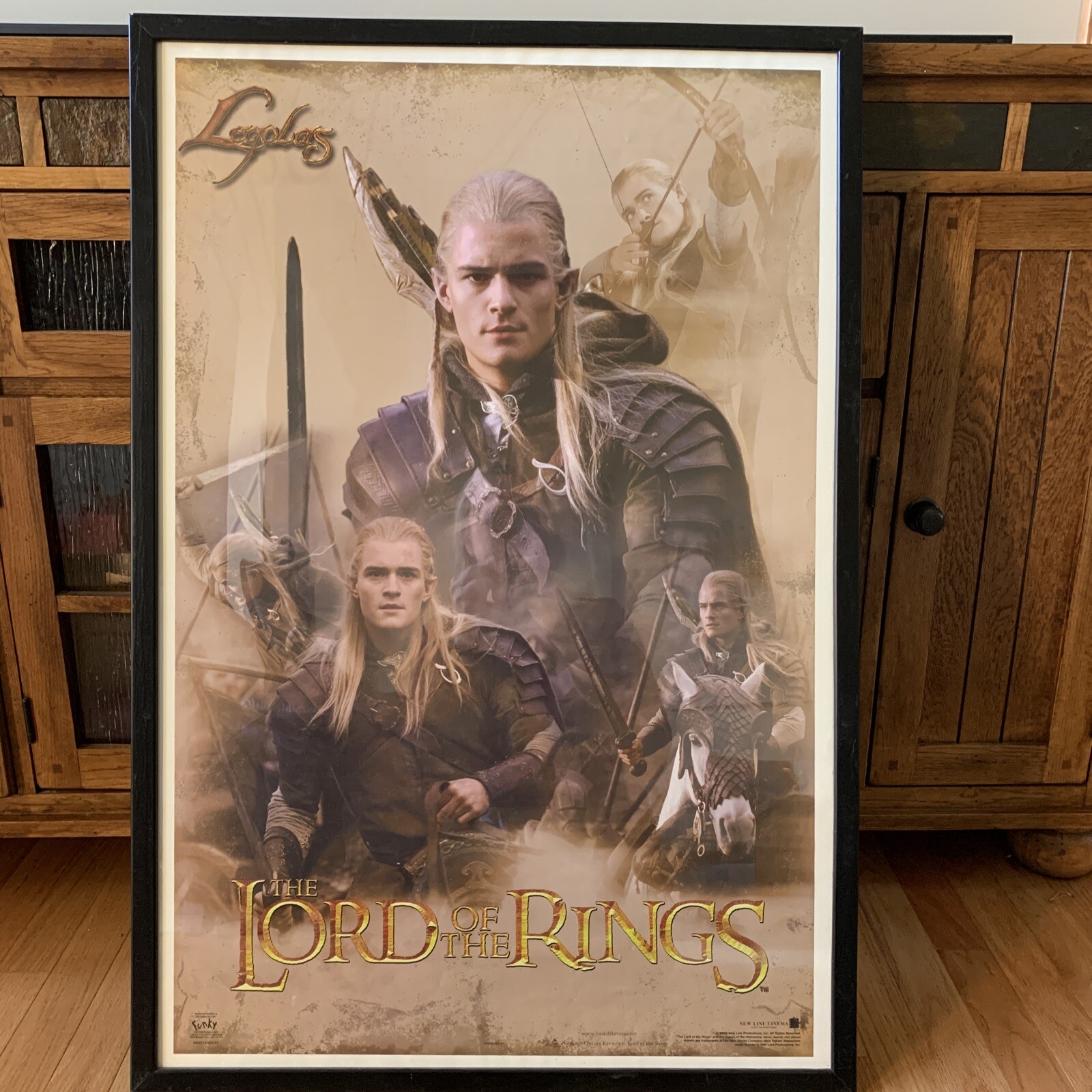 The Lord Of The Rings Movie Poster Legolas RARE New Line Cinema Framed ...