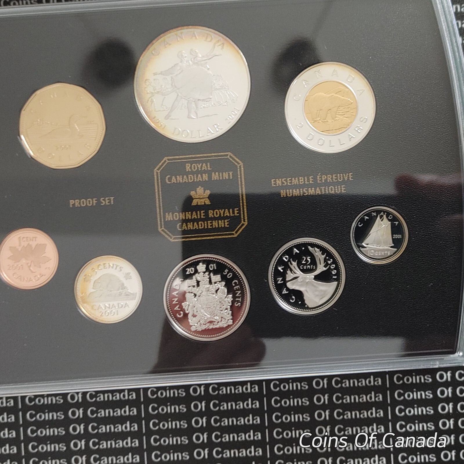2001 Canada 8 Coin Proof Set - With Special Edition Silver Dollar # ...