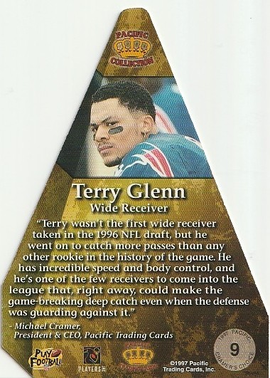 1997 Pacific Cramer's Choice #9 Terry Glenn (1:721)! | eBay