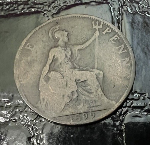1899 ONE PENNY VICTORIA DEL GRA BRITT REGINA FID DEF IND IMP | eBay