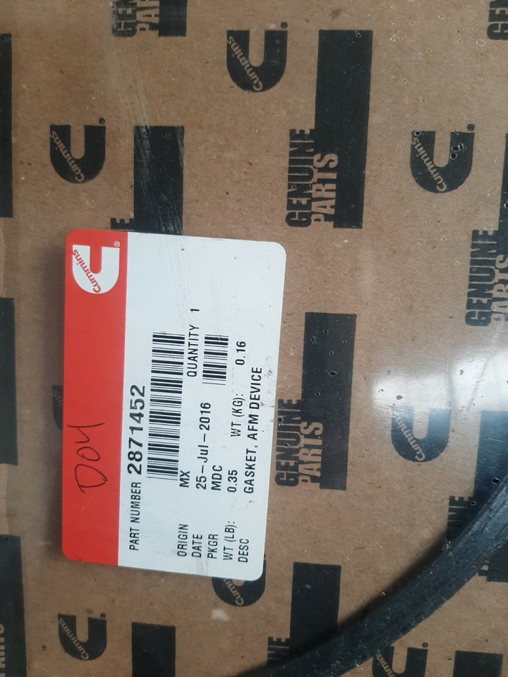 2871452 Cummins Brand New, Unopened Package Gasket | eBay