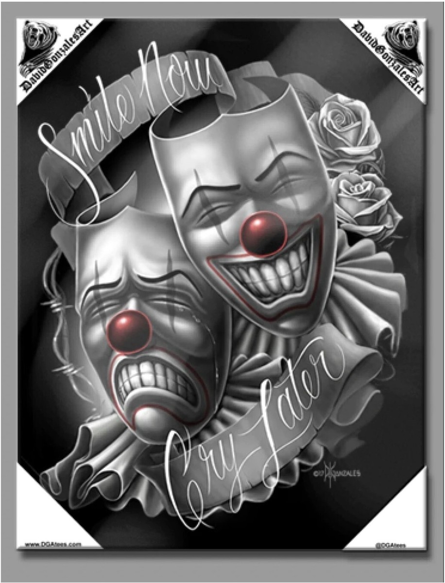 Laugh Now Cry Later Clowns Tattoos