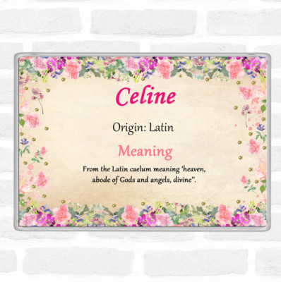 Celine Name Meaning Jumbo Fridge Magnet Floral | eBay UK