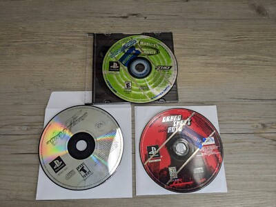 Sony Playstation 1 PS1 3 Game Disk Only Lot - 007 Grand Theft Auto ...