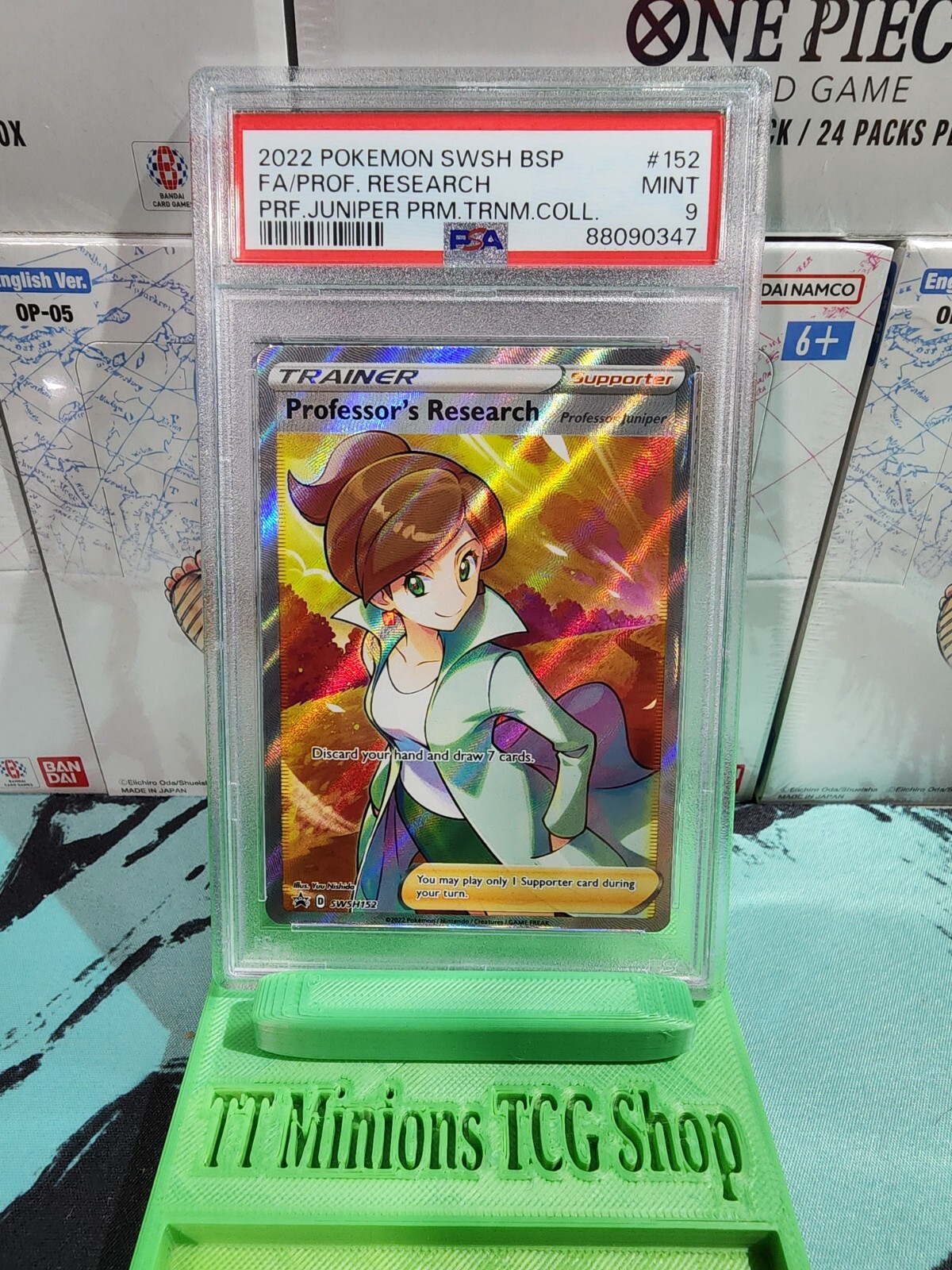 PSA 9 MINT Professor's Research SWSH152 Black Star Promos Full Art Holo ...