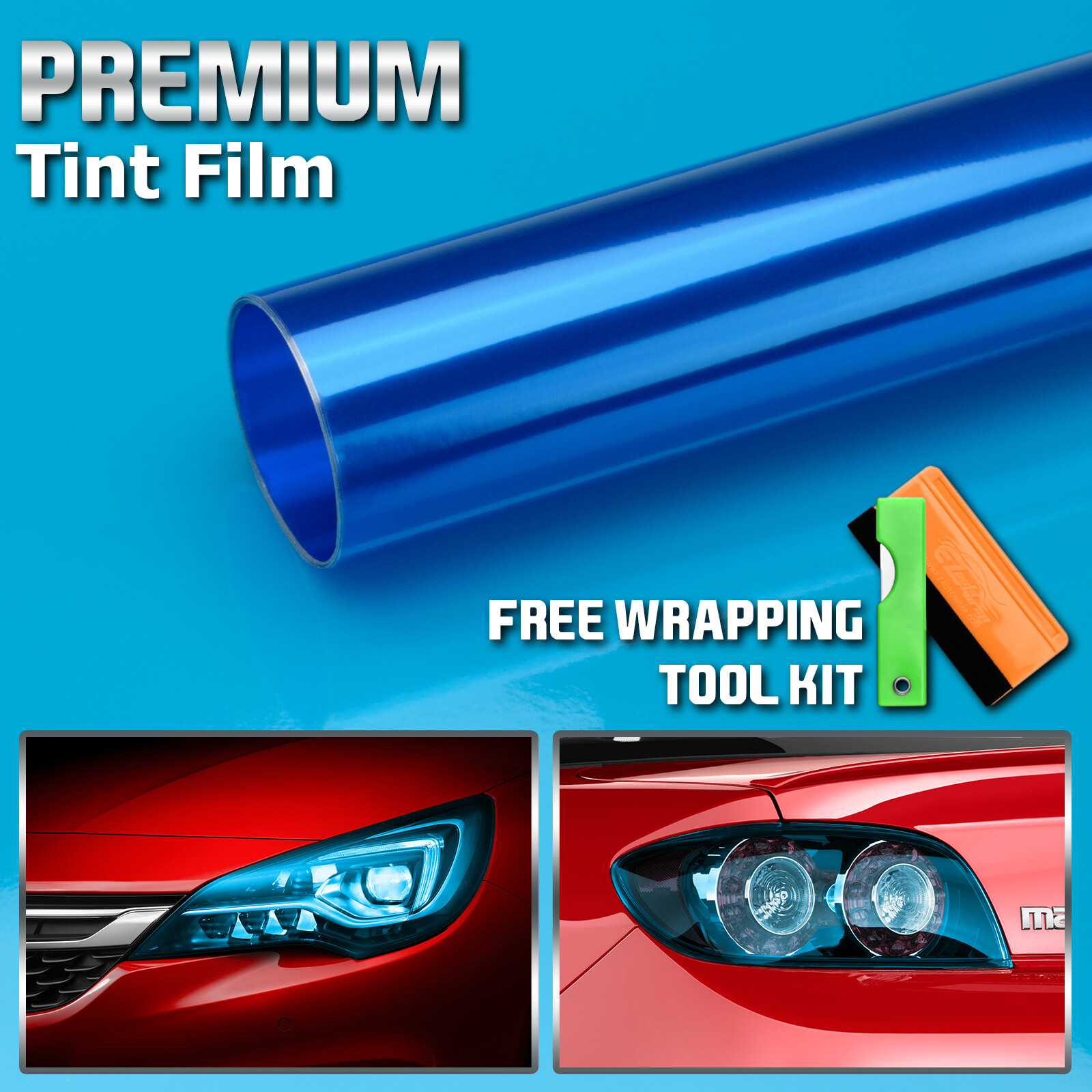 Glossy Gloss Color Headlight Tint Fog Lights Tail light Vinyl Film ...