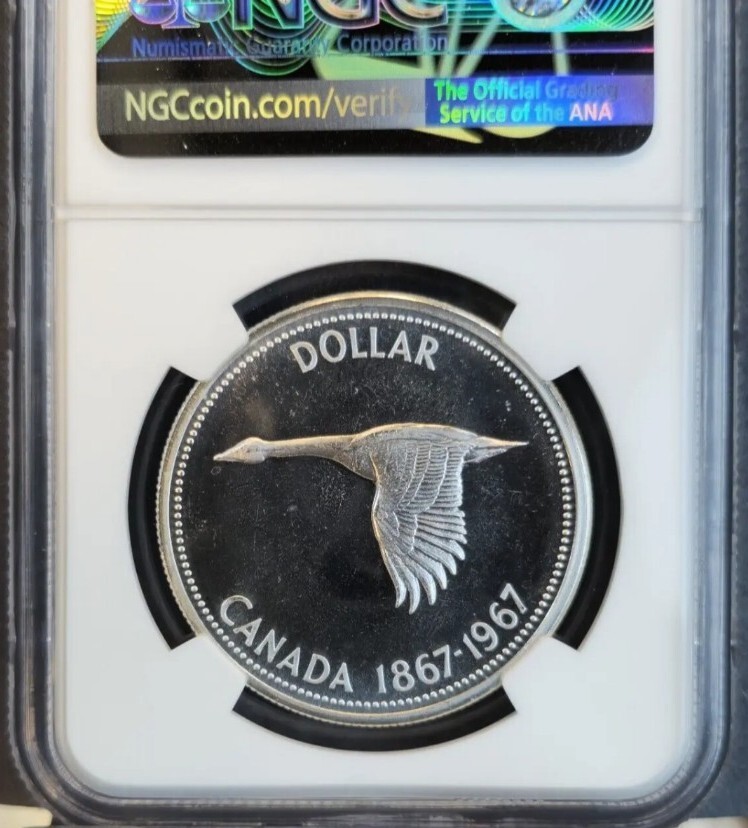 1967 CANADA SILVER 1 DOLLAR CANADIAN GOOSE NGC PL 67 BEAUTIFUL GEM ...