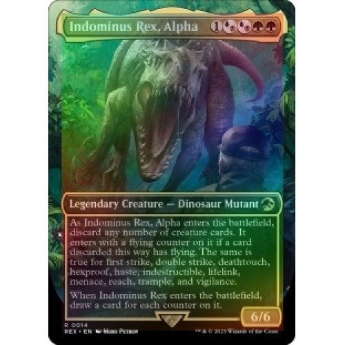 FOIL INDOMINUS REX, ALPHA (BORDERLESS) Universes Beyond: Jurassic World Collecti | eBay