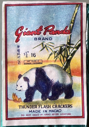 Vintage Firecracker Label PANDA | eBay