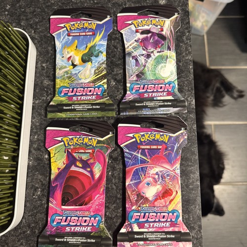 Fusion Strike Sealed Sleeved Pokemon Booster Card Artset Art Set - 4 ...
