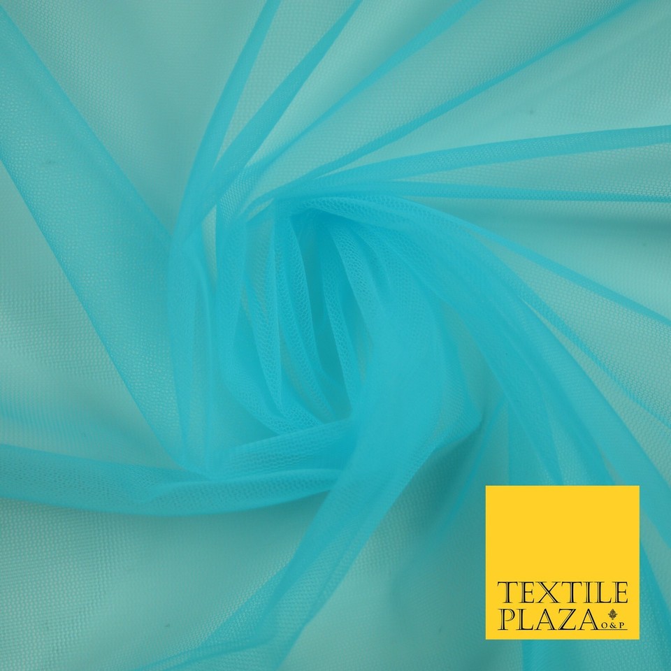 OVER 90 COLOURS - Soft Plain Sheer Tulle Net Fabric Tutu Fairy Veil ...