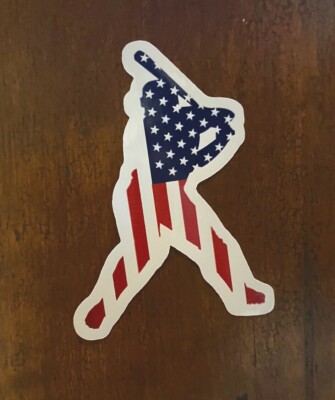 Baseball Swing Sticker USA Flag Waterproof | eBay