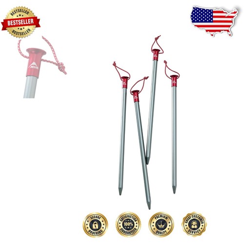 Core 4-Pack Tent Stake Kit - Durable 9-Inch Aluminum Stakes with ...