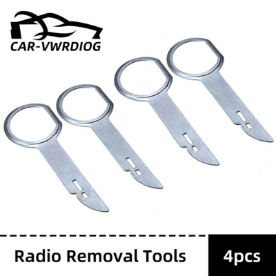 4 PCS Car Stereo Radio Removal Release Tool Keys For Audi Mercedes Benz ...