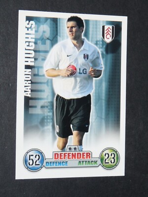 AARON HUGHES FULHAM COTTAGERS TOPPS CARD PREMIER LEAGUE FOOTBALL 2007 ...