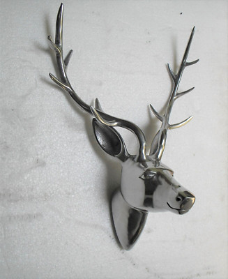 Metal Wall Mount Deer Head Stag Head Sculpture Figurine Decorative Wall ...