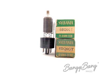 2 Vintage Sylvania 6BQ6GT/6CU6 Sweep Beam Power Audio Vacuum Tube Valve ...
